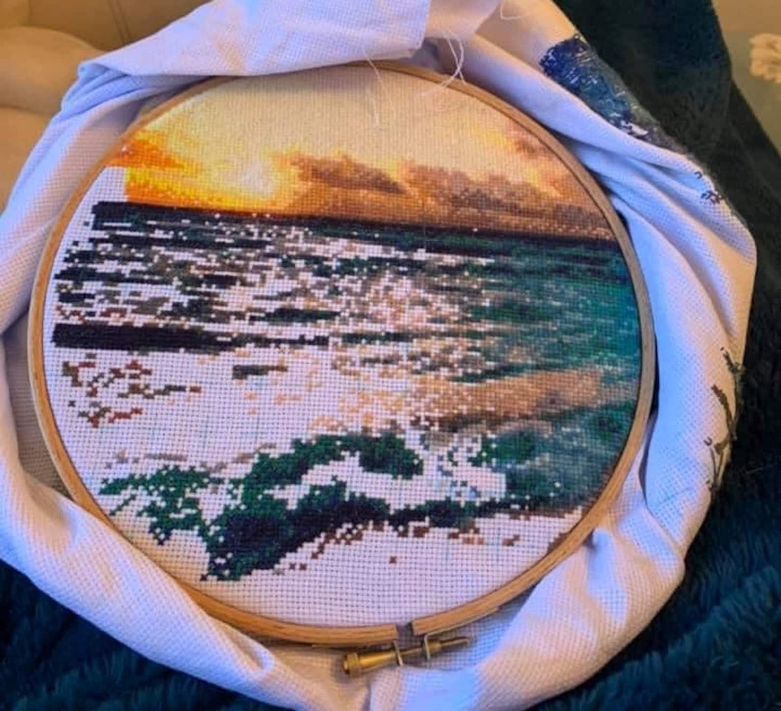 Glorious Ocean View Sunset Sunrise Waves Crashing on Beach - Etsy