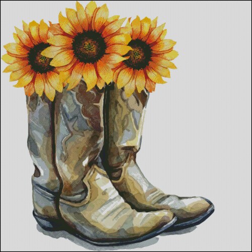 Cowboy Boots Cross Stitch Pattern Instant PDF Download - Etsy