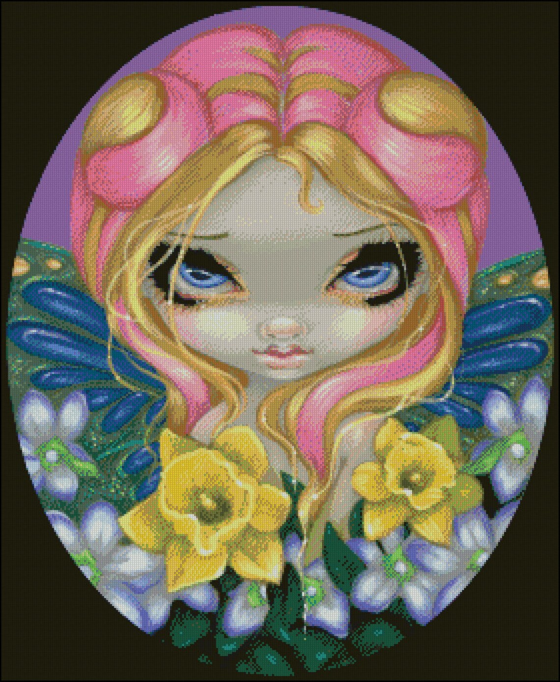 Cute Faerie With Spring Flowers Strangeling Fairy Fantasy | Etsy