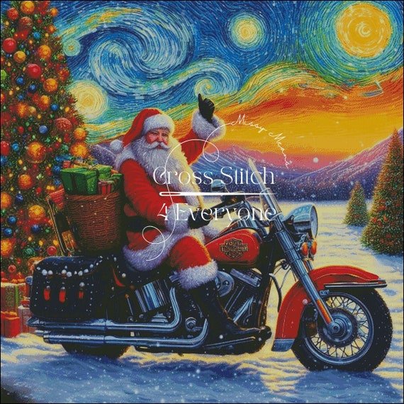 Santa On A Harley Davidson