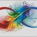 Rainbow Colored Infinity Symbol Feather Counted CROSS STITCH PATTERN ...