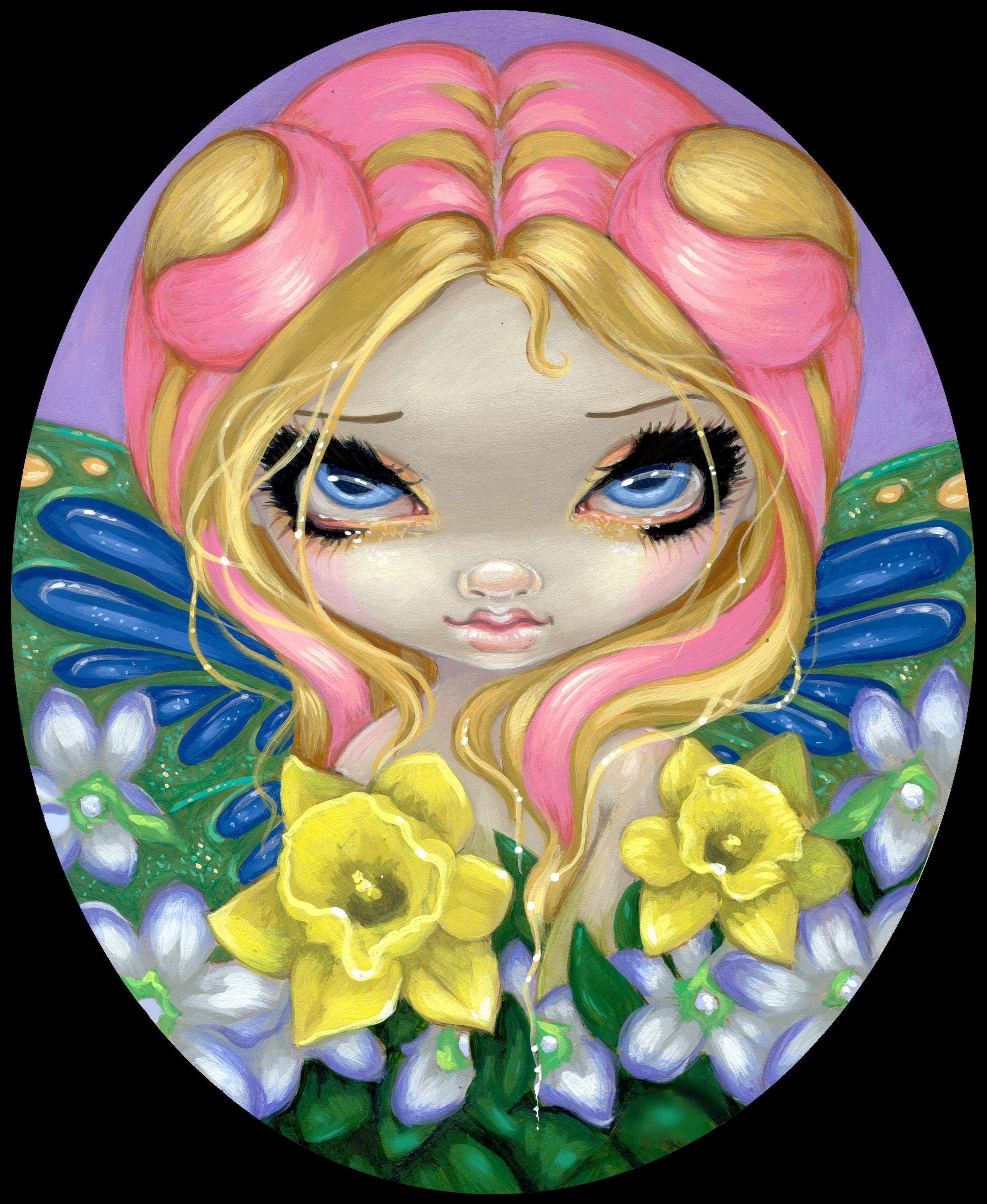 Cute Faerie With Spring Flowers Strangeling Fairy Fantasy | Etsy