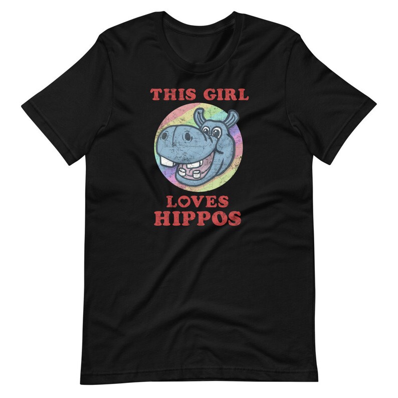 Hippo Shirt Unisex Tee Hippo Gifts Rainbow Cute Hippo Lover | Etsy