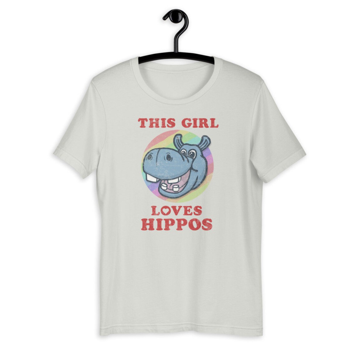 Hippo Shirt Unisex Tee Hippo Gifts Rainbow Cute Hippo Lover | Etsy