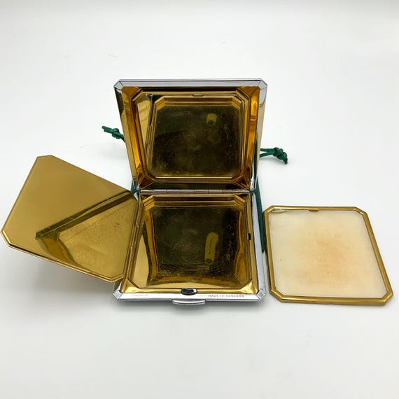 Vintage 1940s Tallent Art Deco Mirror Compact, Powder… - Gem