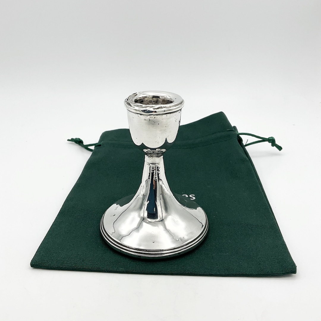 1920s Sterling Silver Candlestick Holder, 3 1/2 Inches, Solid Silver ...