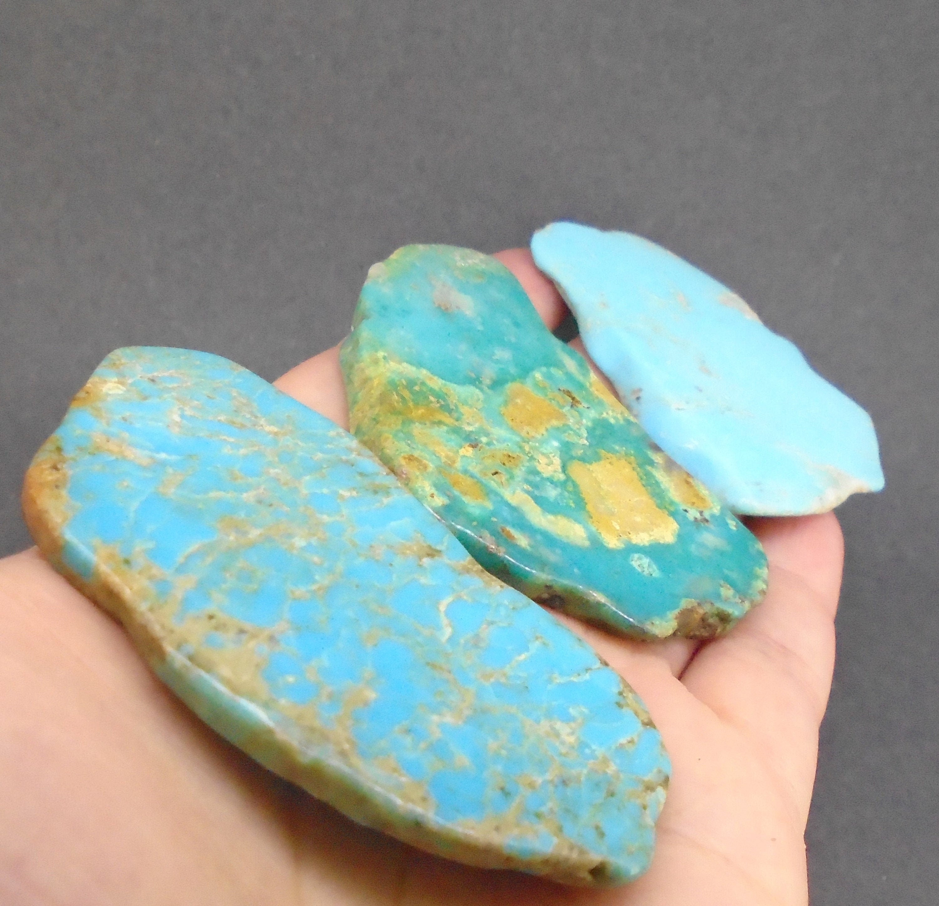 1 X South West Turquoise Slice - Cut & Polished Natural Colour, Arizona ...