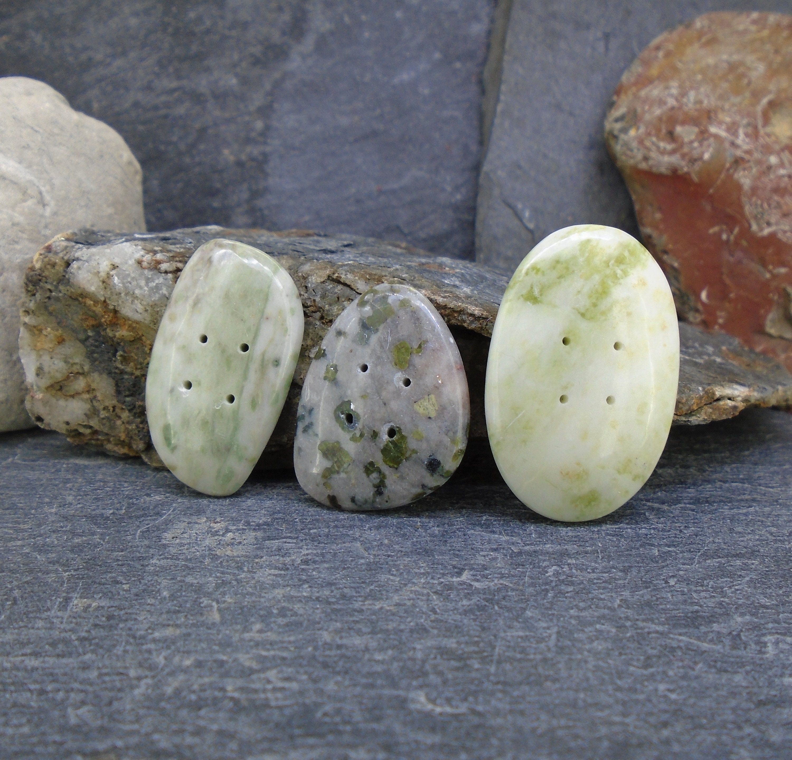 3 X Iona Marble Buttons Various Sizes Natural Scottish | Etsy