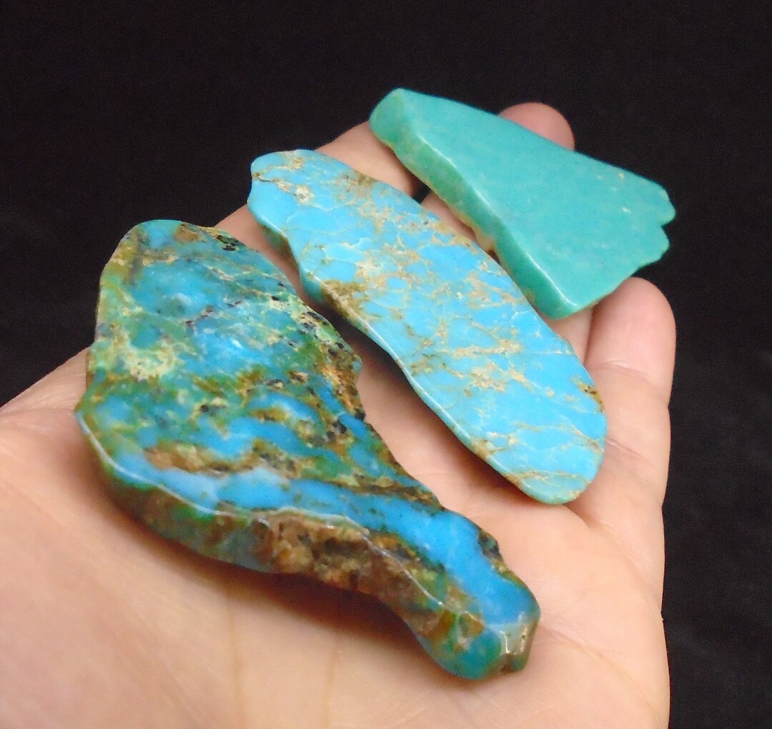 1 X South West Turquoise Slice Cut & Polished Natural - Etsy