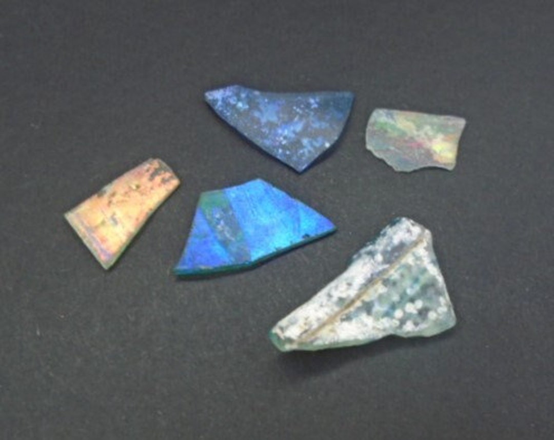 5 X Rough Roman Glass - Ideal for Inlay, Carving and Craft Work ...