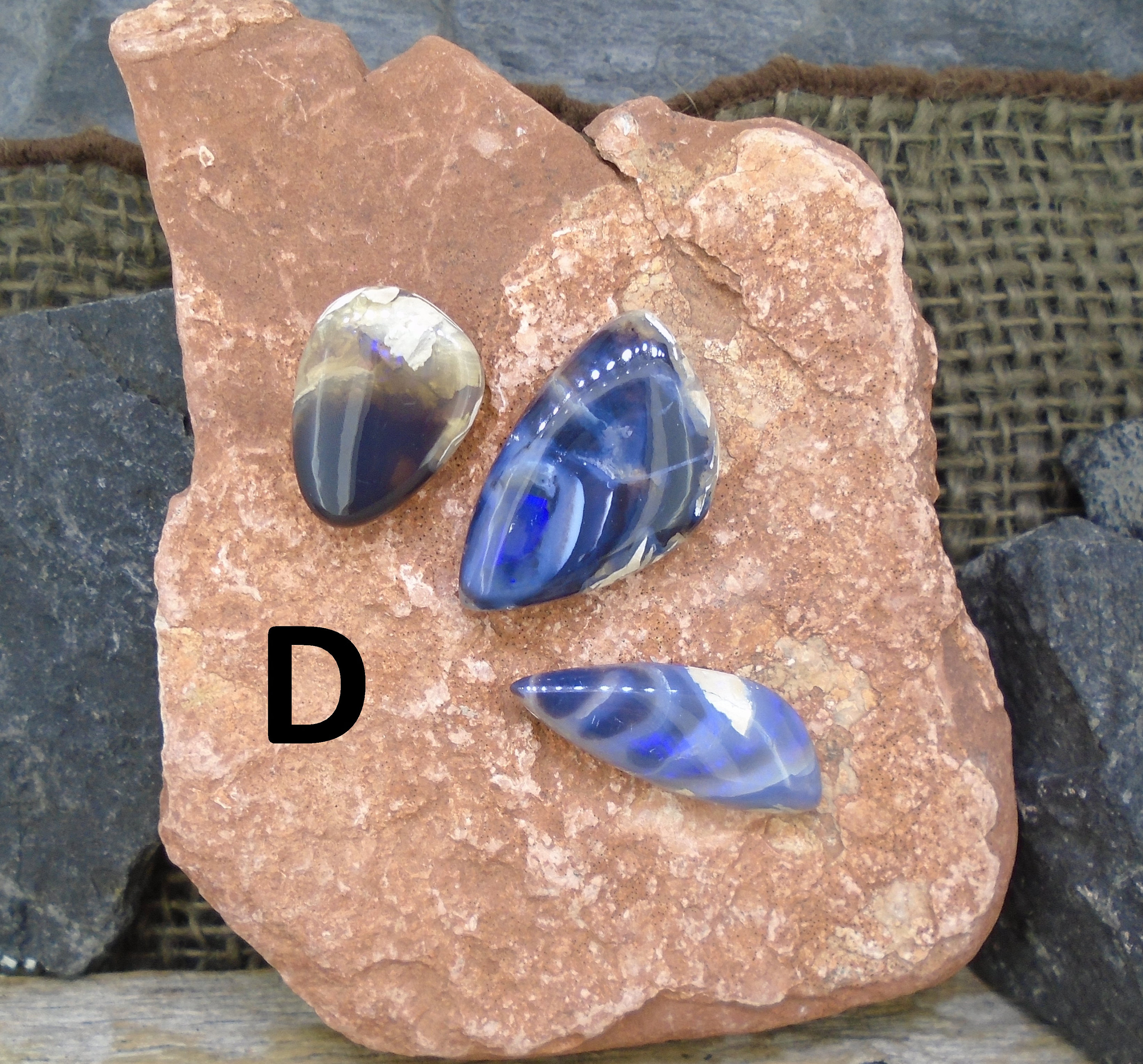 3 x Large Black Opal Cabs 36ct Lots Natural Colours Cut & | Etsy