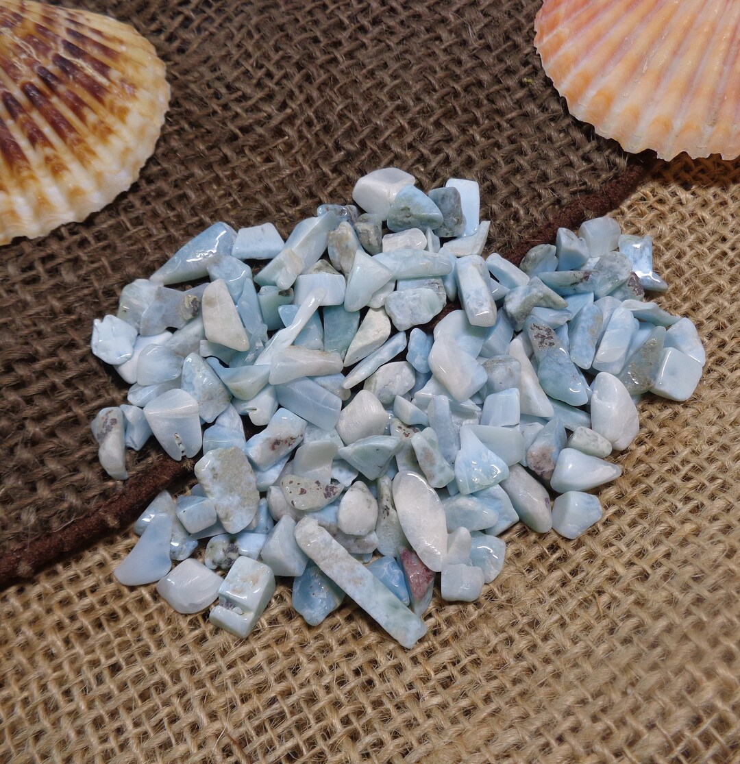 50g Polished Larimar Beach Chips - Stone of Stefilia, Stone of Atlantis ...