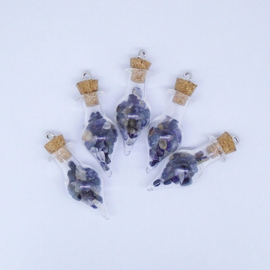 5 X Blue John Bottles - Pixie Jars, Polished English Fluorite, Gemstones, Inlay Work, Display ...