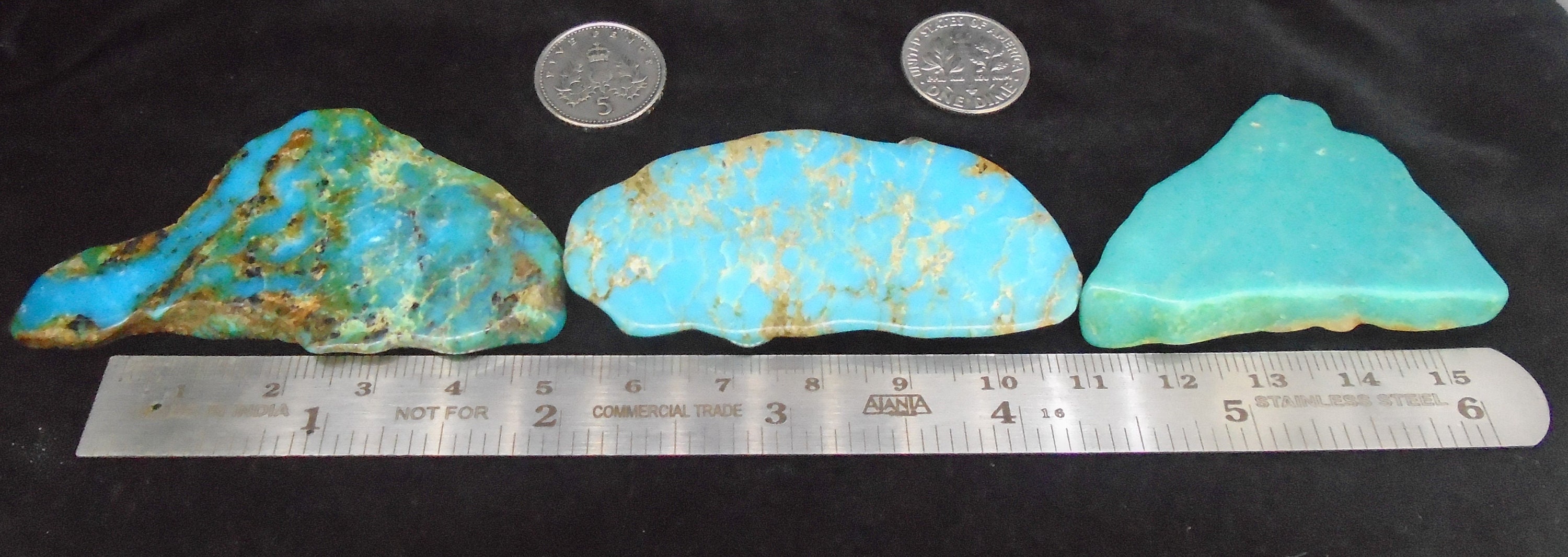 1 X South West Turquoise Slice Cut & Polished Natural - Etsy UK