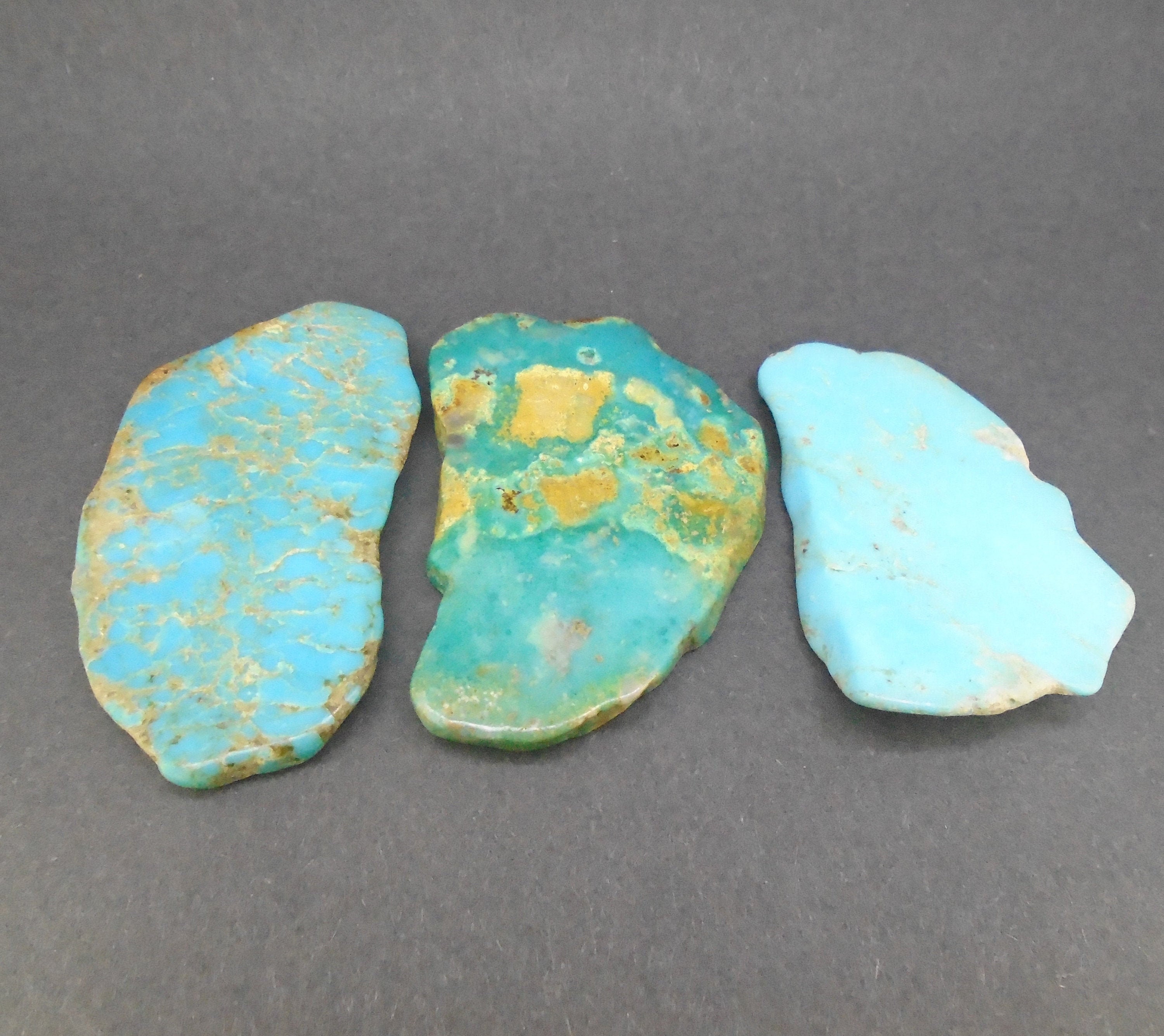 1 X South West Turquoise Slice - Cut & Polished Natural Colour, Arizona ...