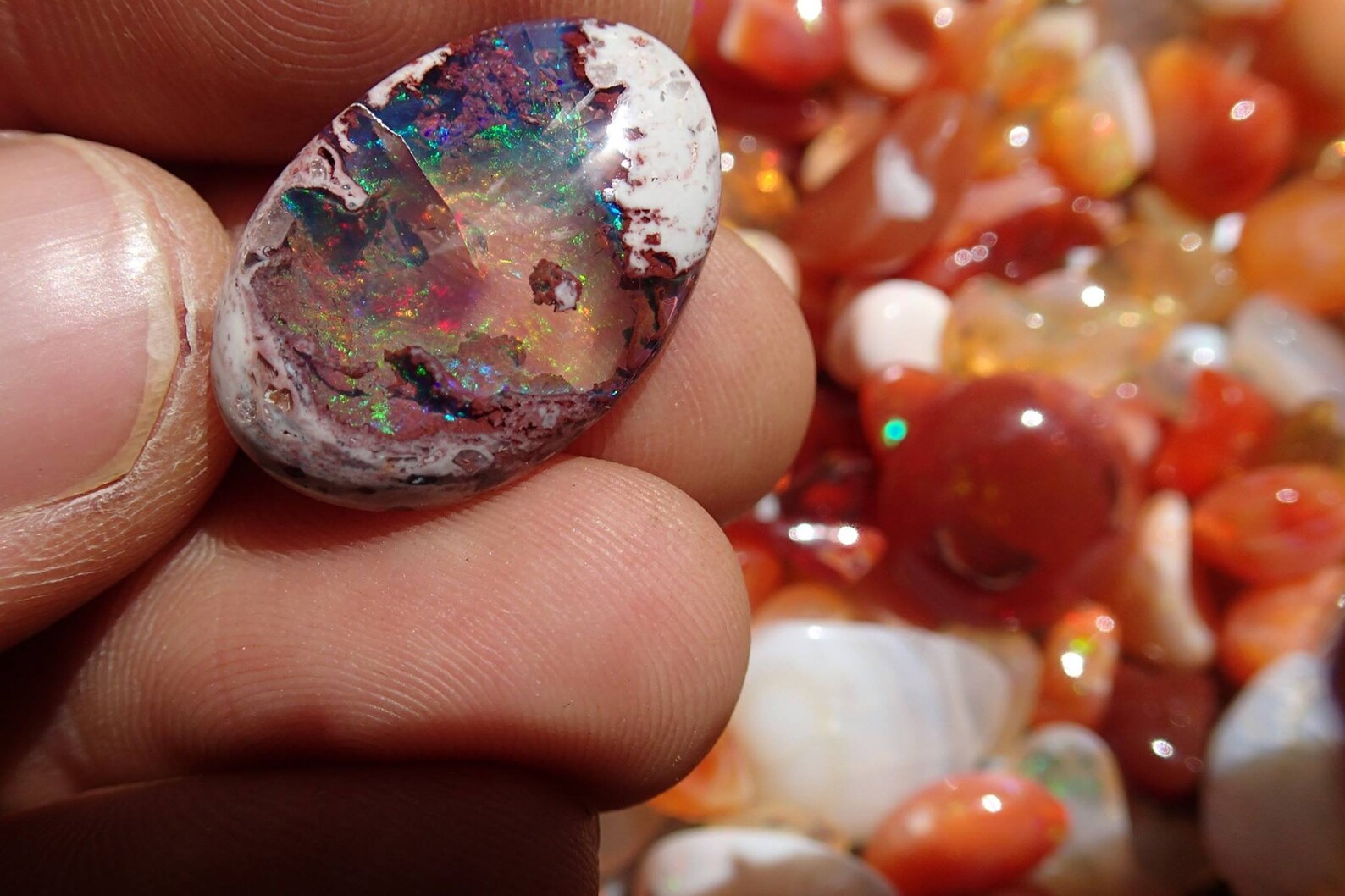4 X Mexican Opal Cabochons 30cts of Natural Colours Mexico - Etsy