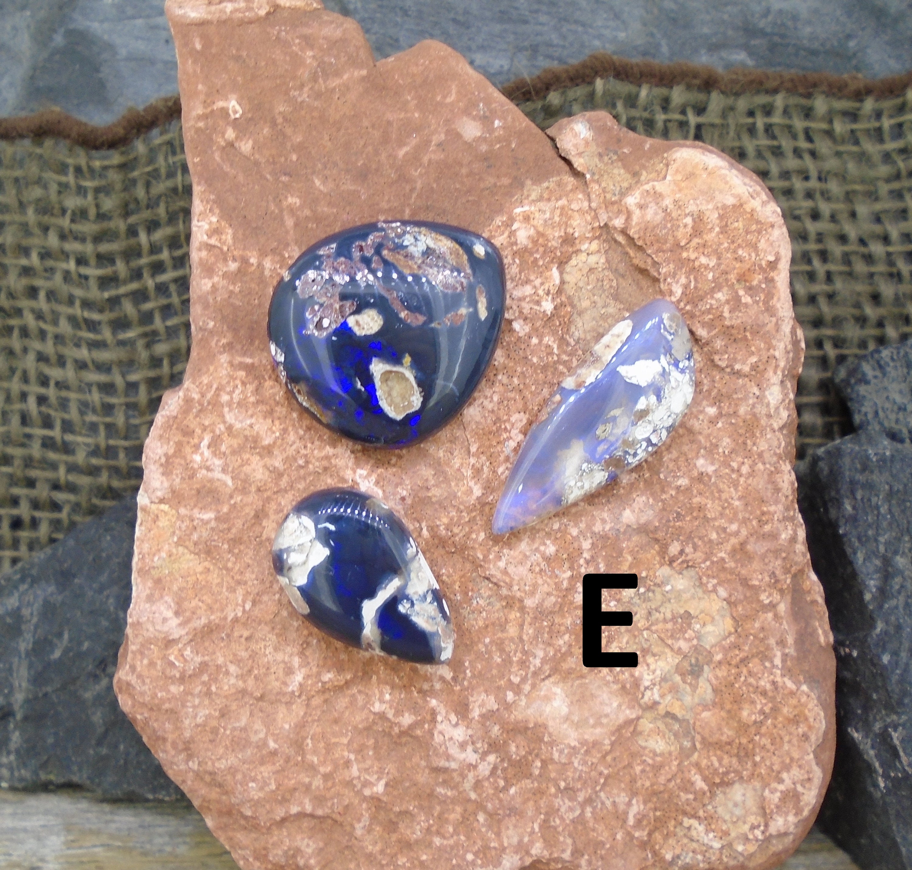 3 X Large Black Opal Cabs 36ct Lots Natural Colours Cut & - Etsy UK