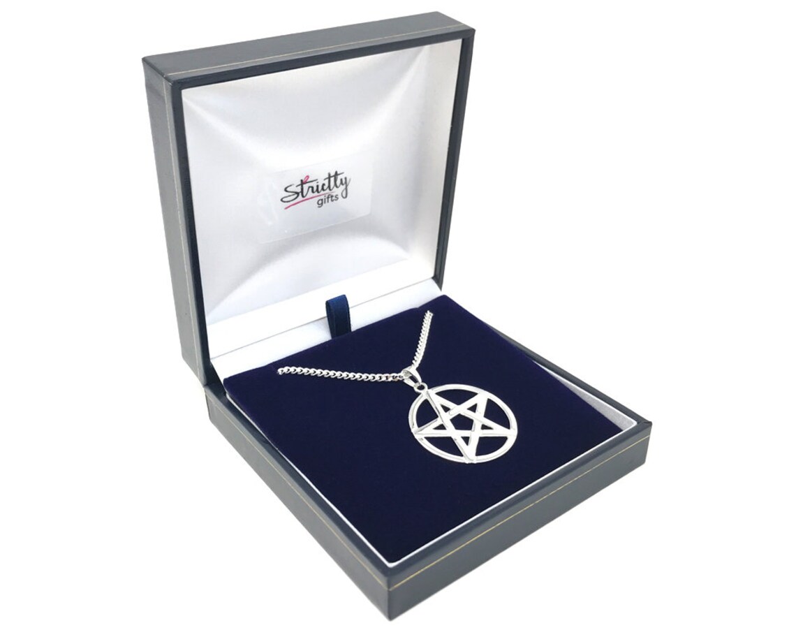 Sterling Silver Pentacle Pendant on 60 Cm Medium Diamond-cut - Etsy