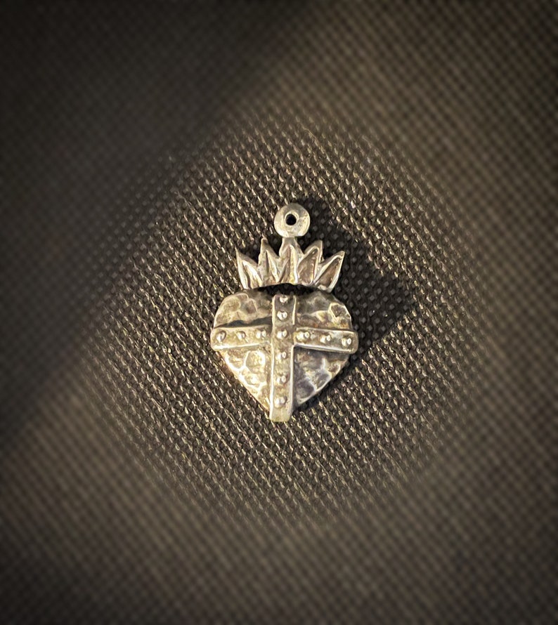 Flaming Heart Heart With Crown Heart Pendant P1044 - Etsy