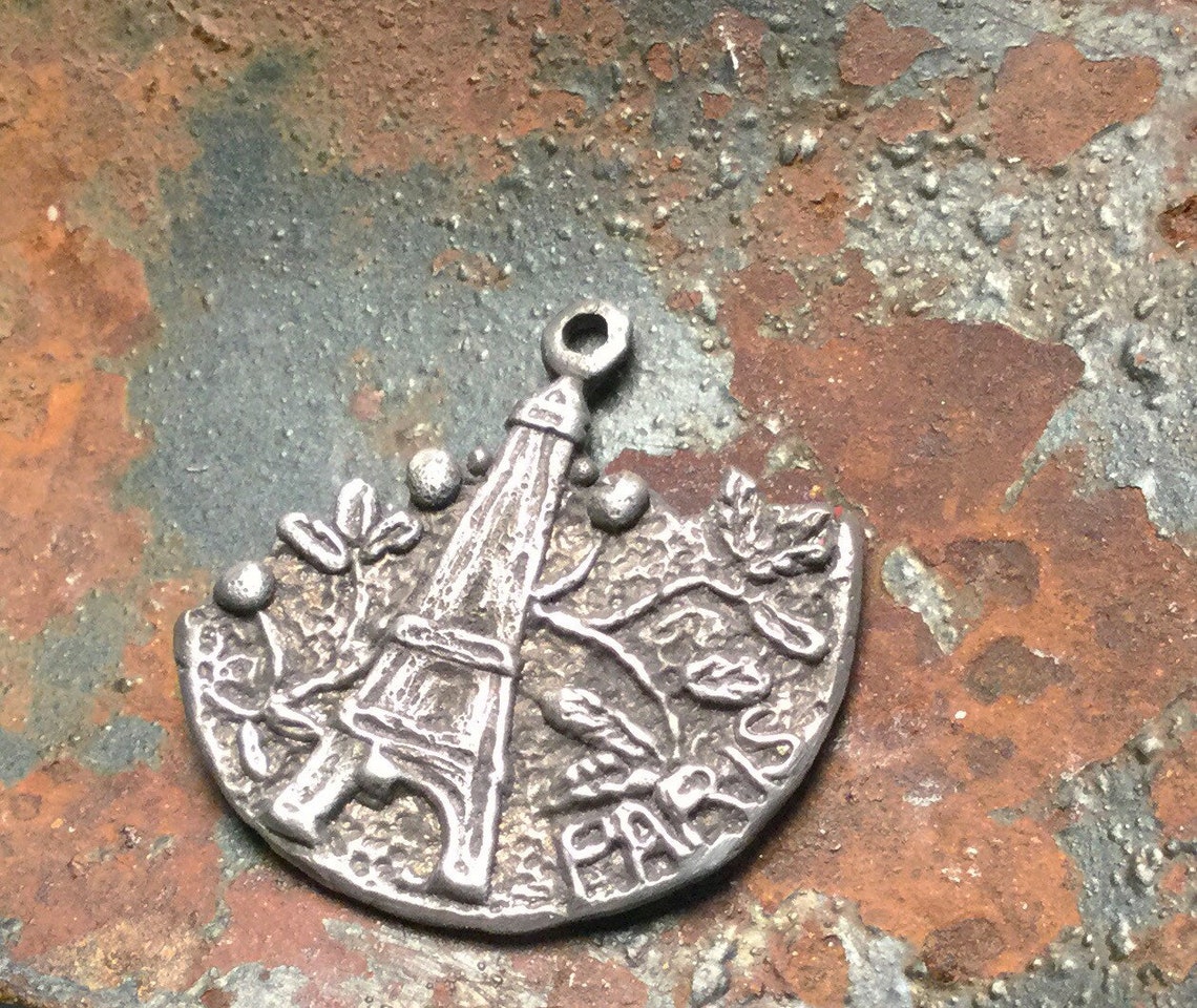 Vintage Pendant Eiffel Tower Charm Paris Charm Paris | Etsy