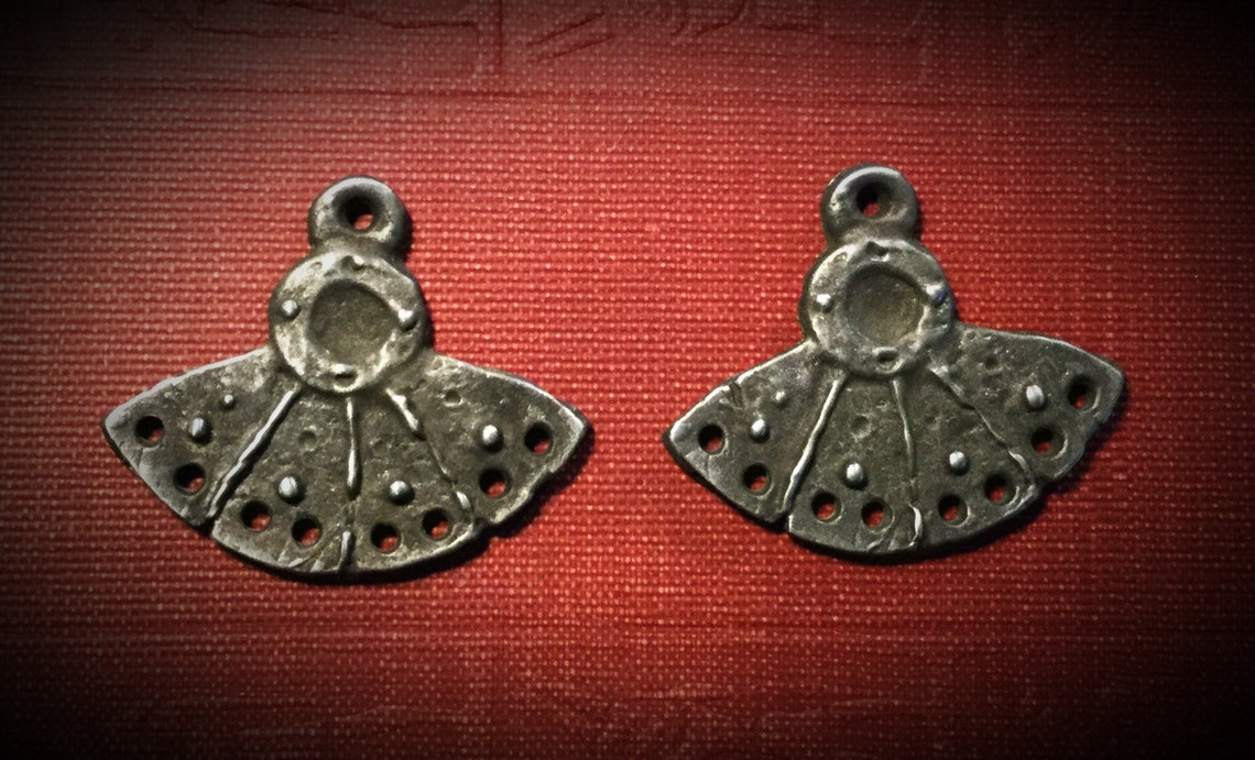 Fan Earrings Charms Handmade Earrings Boho Jewelry Rustic | Etsy