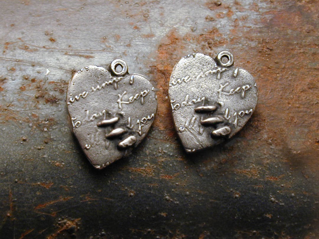 Broken Heart With Stitches Charms, Handcrafted Charm, Pewter Charm ...