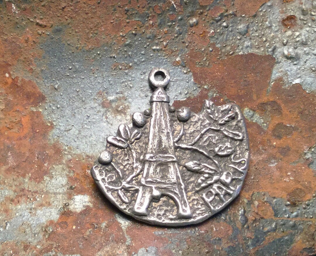 Vintage Pendant, Eiffel Tower Charm, Paris Charm, Paris Pendant, French ...