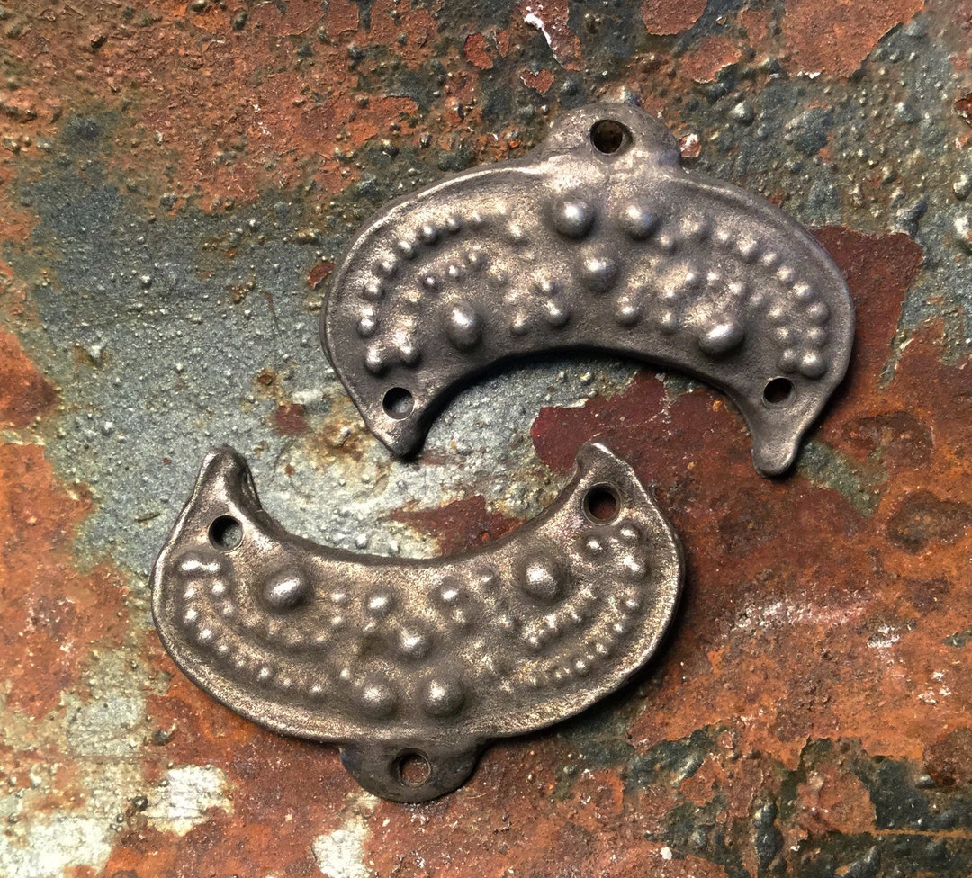 Lunar Crescent Charm, Medieval Earring Charms, Handmade Pewter, Boho ...