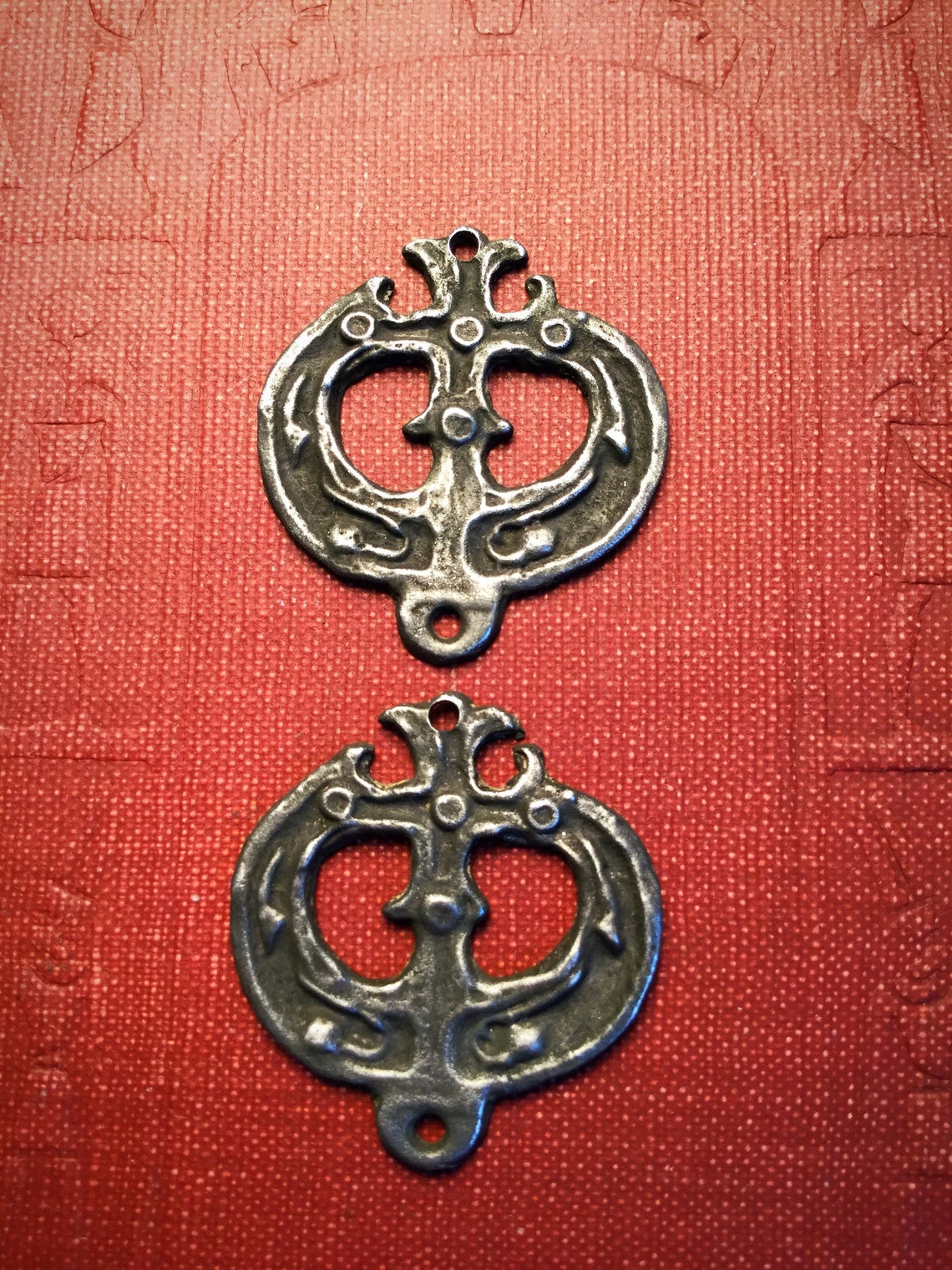 Viking Lunar Cross Earring Charms Tribal Earring Charms - Etsy