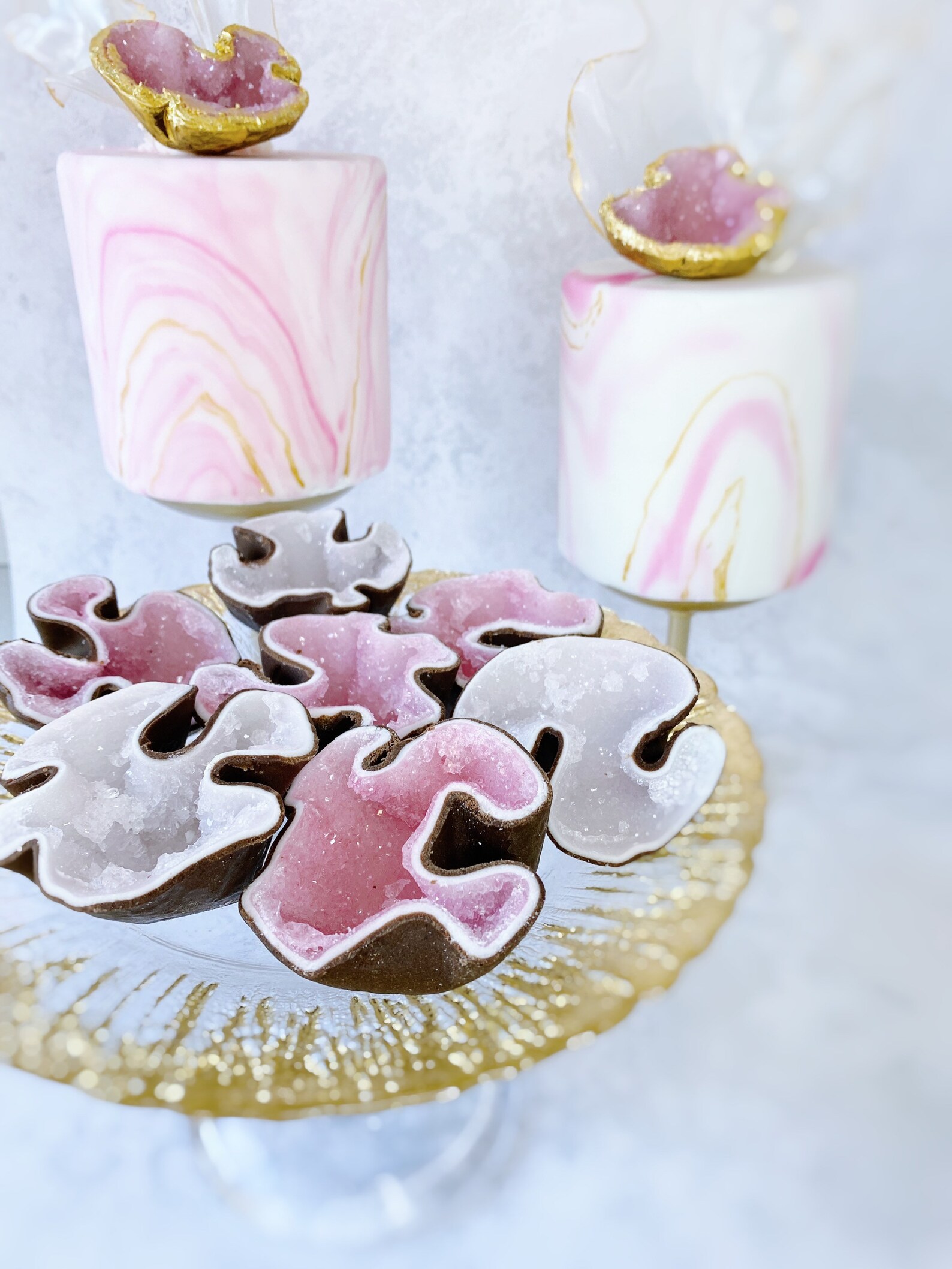 Wedding Favours Edible Crystal Candy Rocks Geodes Packs of 10 - Etsy UK