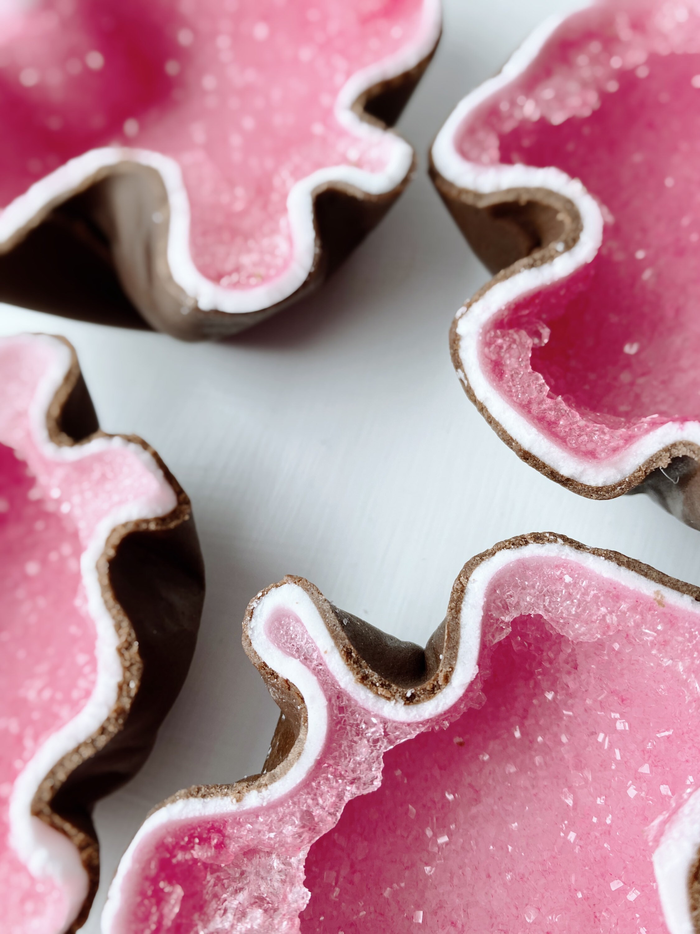 4 Edible Sugar & Chocolate Crystal Candy Rocks Geodes Gift Box - Etsy