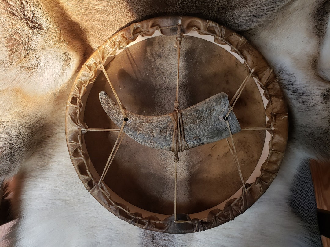 Buffalo Hide & Horn Journey Drum . Extra Deep Maple Frame - Etsy