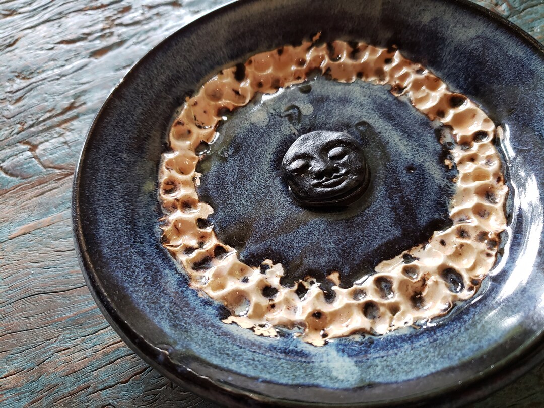 Ceramic New Moon Water Collection Vessel Deepest Blues & Black - Etsy