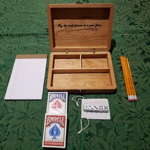Personalized Family Game Night Box Custom Wooden Card Dice Storage ...