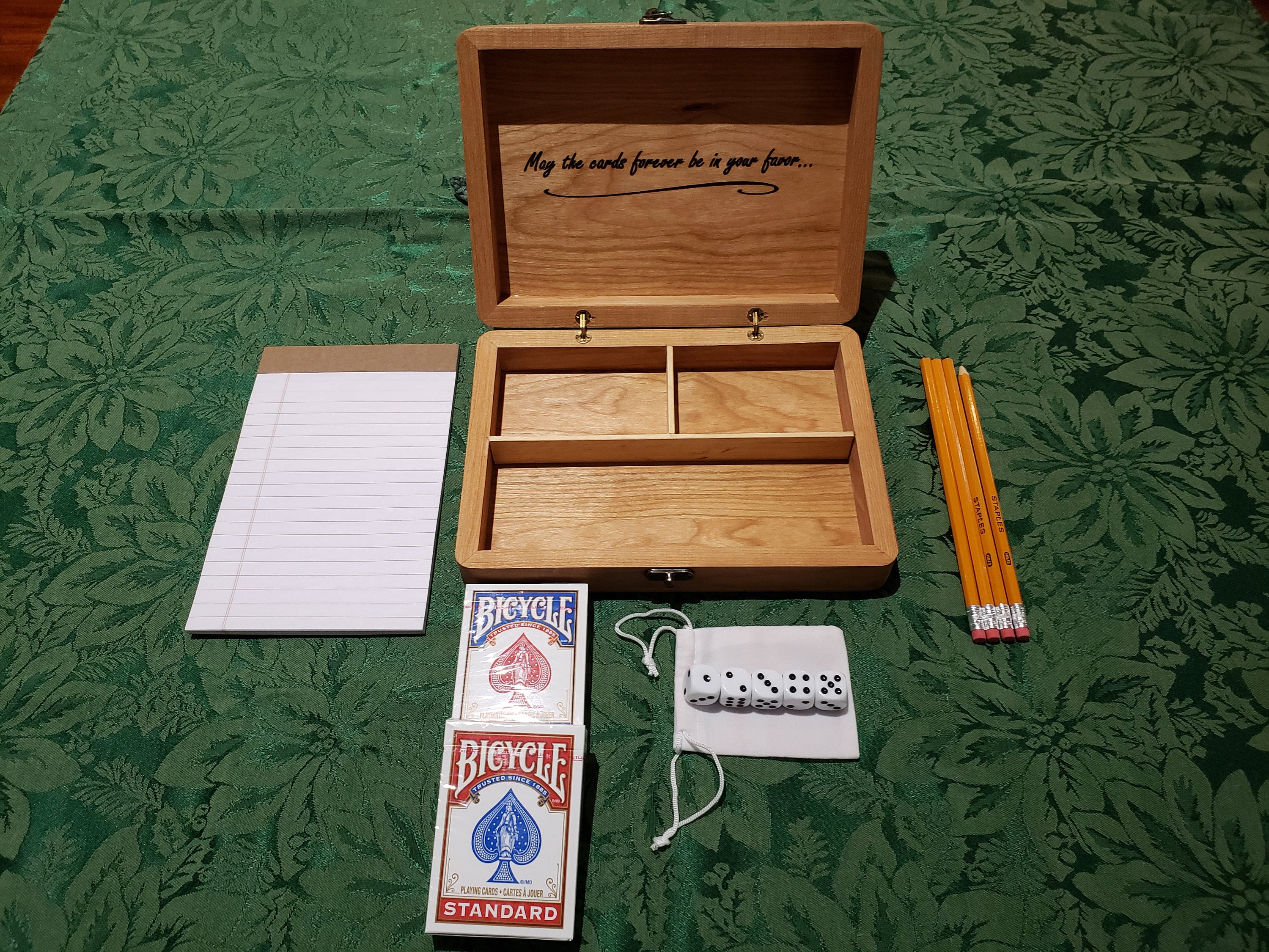 Family Game Night Personalized Box for Deck of Cards Dice Paper and ...