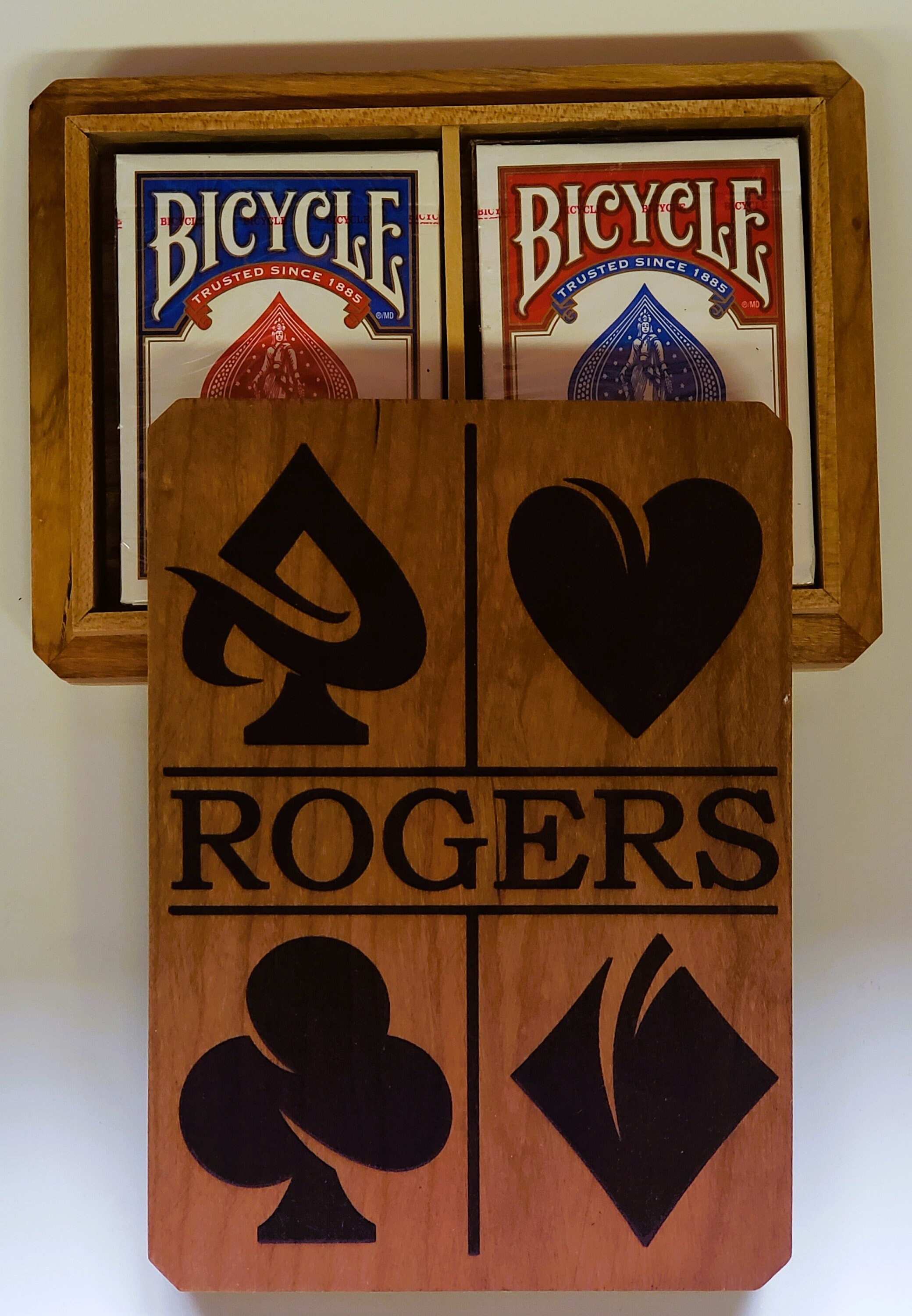 Personalized Playing Card Box, Holds 2 Standard Decks , for Poker, Card ...