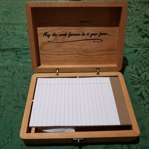 Personalized Family Game Night Box Custom Wooden Card Dice Storage ...