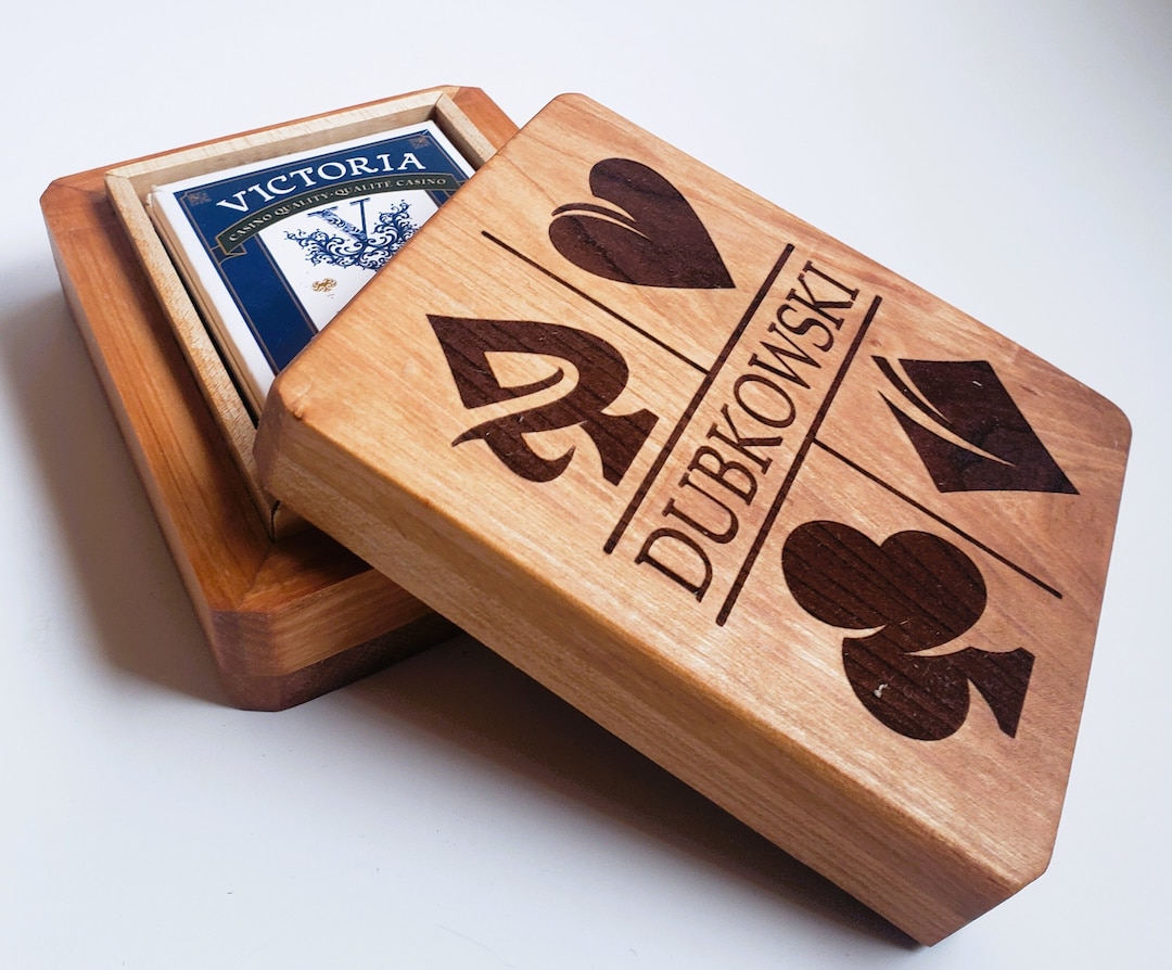 Personalized Playing Card Box for Cards Custom Play Cards Deck Box for ...