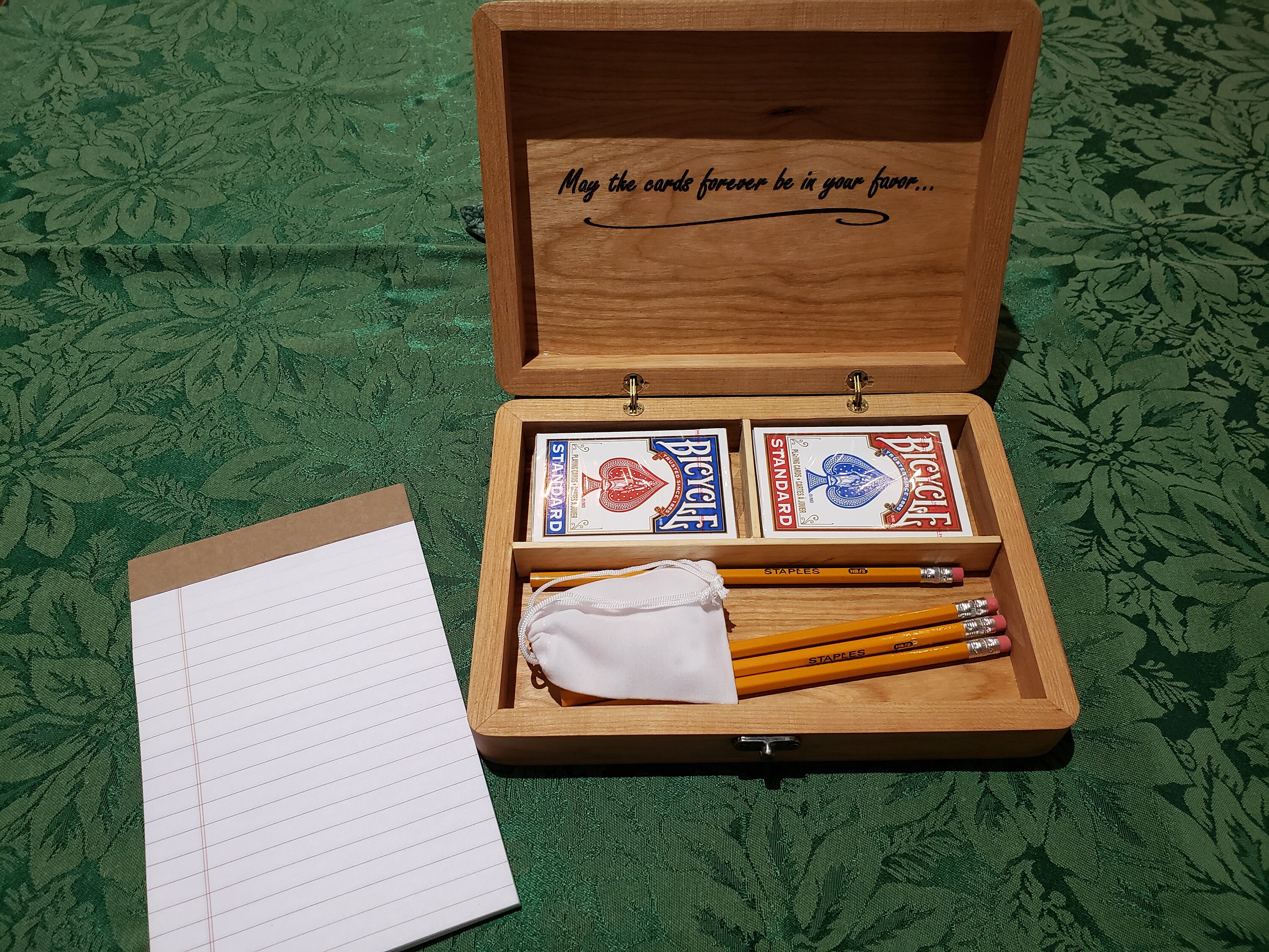 Family Game Night Personalized Box for Deck of Cards Dice Paper and ...