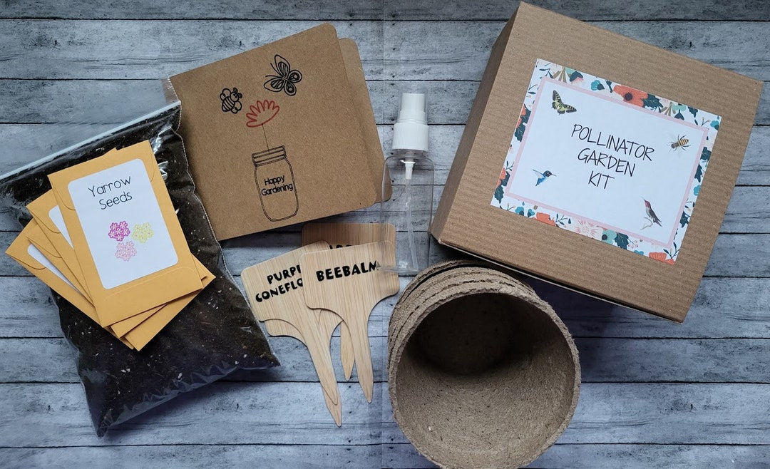 Pollinator Seed Starting Garden Kit Flowers for Bees and - Etsy