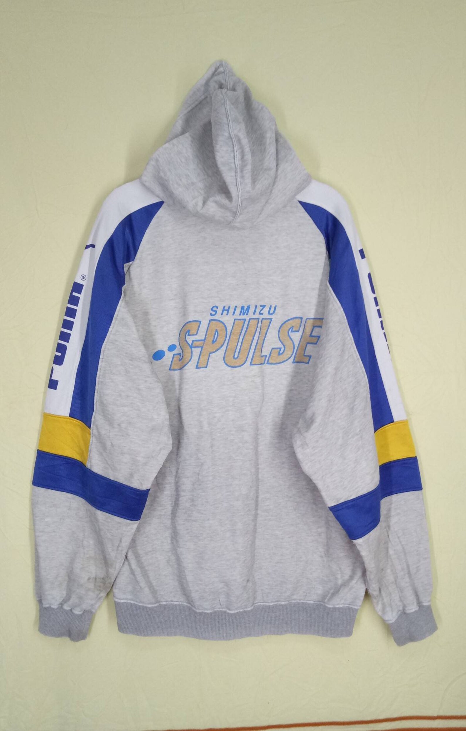 Vintage PUMA Shimizu S Pluse Big Logo Spellout Sweater Hoodie Sports ...