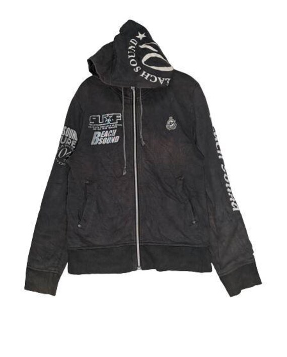 Vintage Beach Sound Surf Reversible Jacket Hoodie Ful… - Gem