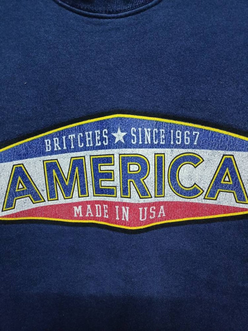 Vintage BRITCHES Great Outdoors AMERICA Big Logo Sweatshirt Crewneck ...