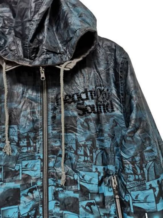 Vintage Beach Sound Surf Reversible Jacket Hoodie Ful… - Gem