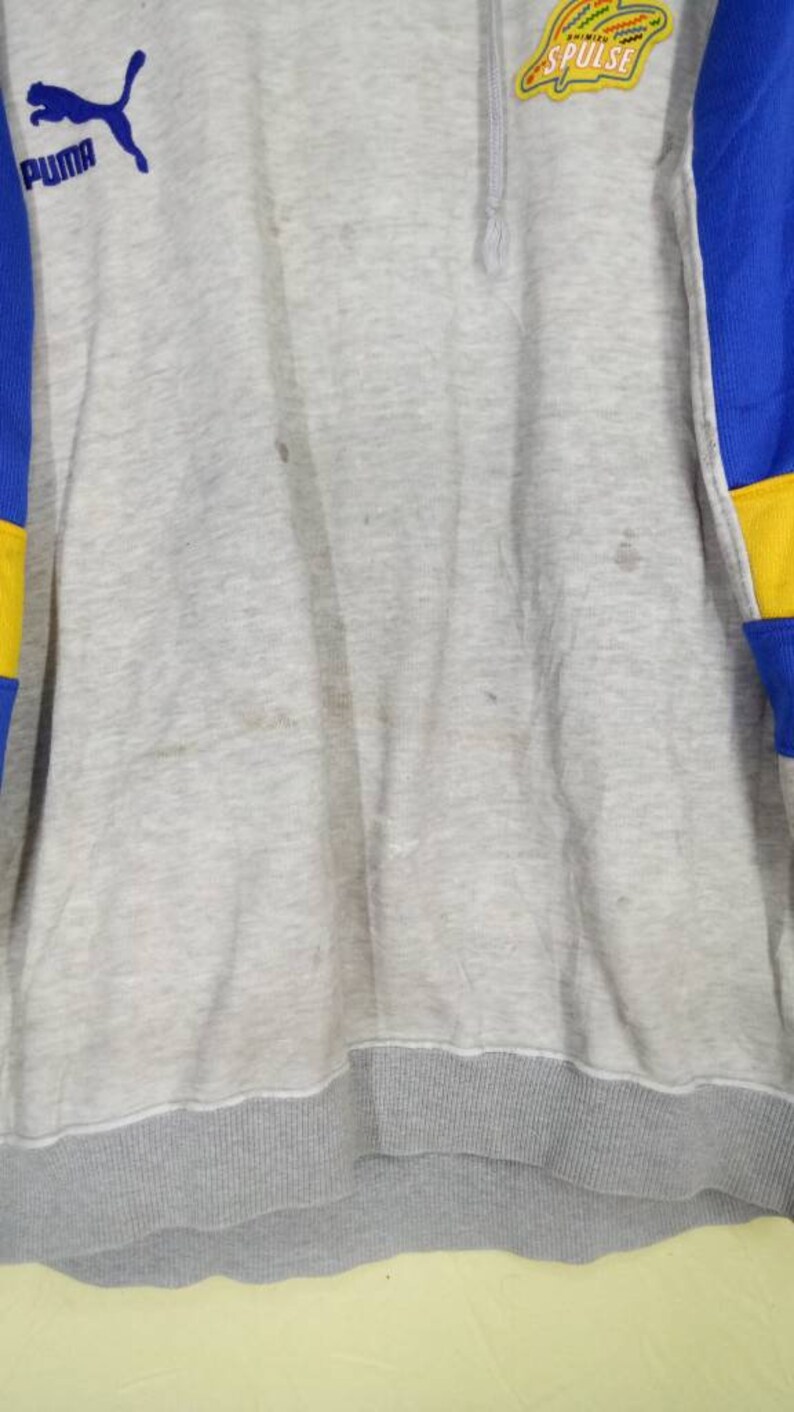 Vintage PUMA Shimizu S Pluse Big Logo Spellout Sweater Hoodie Sports ...
