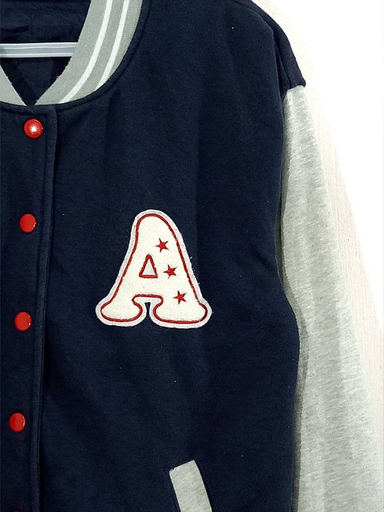 Double Focus Varsity Jacket Button up Patch Logo - Etsy