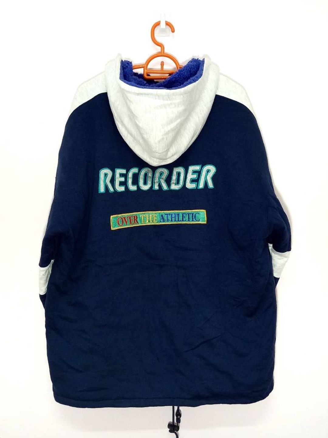 ASICS Recorder Hoodie Long Jacket Big Spellout/recorder Embroidered ...