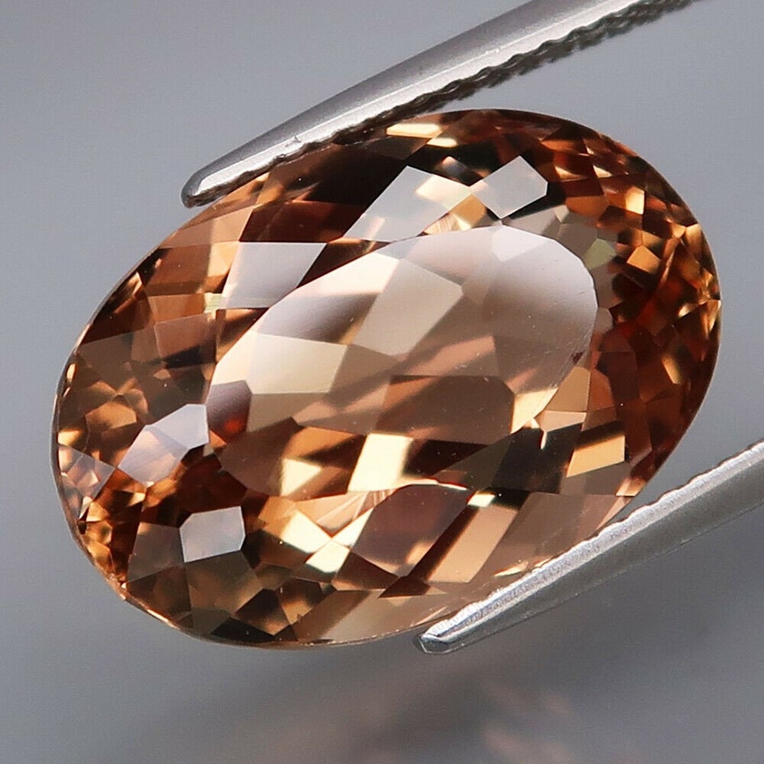 Huge Natural Imperial Topaz Gemstone, Eye Clean, 14.53ct., Oval ...