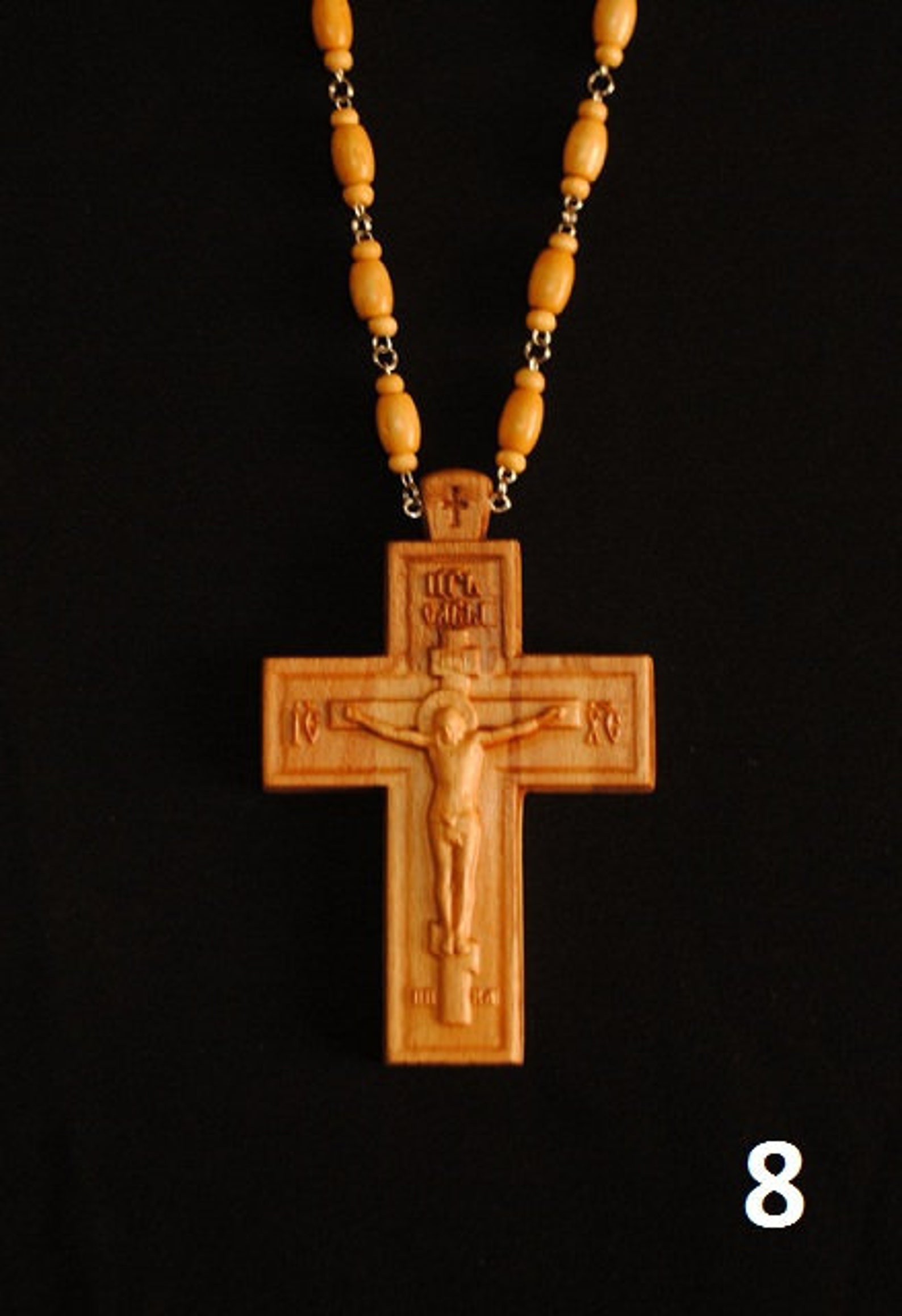 Pectoral Priests Cross Chain Wooden Carved Crucifix Pendant - Etsy