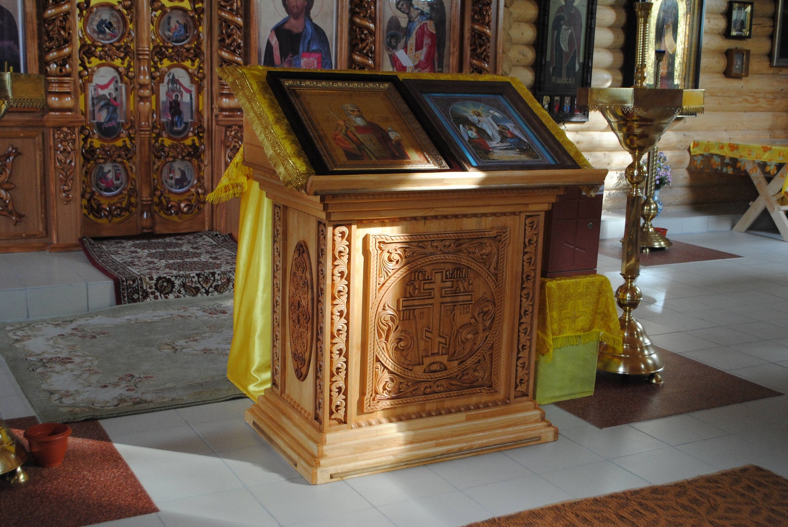 Wooden Orthodox Lectern For Church Altar Table Finised item | Etsy